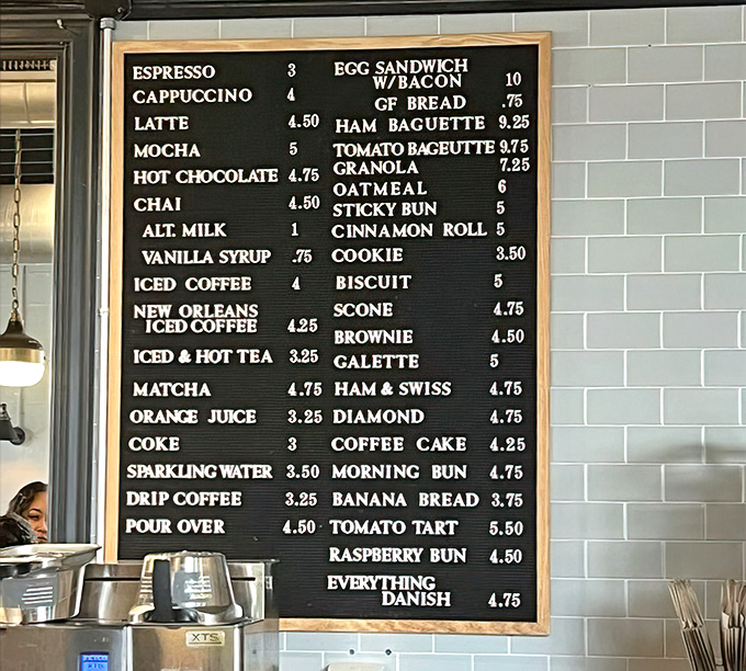 The menu board tells a story of simplicity done right. No fancy names or gimmicks, just straightforward offerings that let quality ingredients speak for themselves.