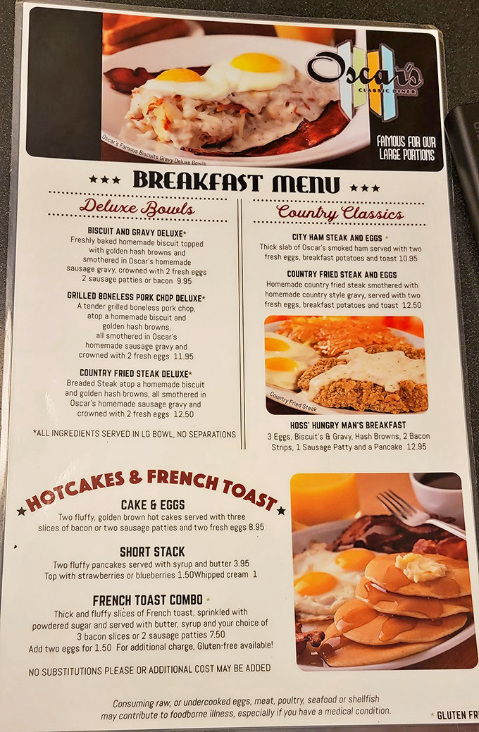 The breakfast menu reads like poetry to the hungry&mdash;"Deluxe Bowls" isn't just a category, it's a lifestyle choice.