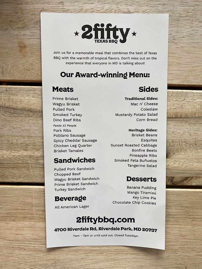 The menu reads like a carnivore's love letter&mdash;each item a promise of smoky perfection that makes vegetarians question their life choices.