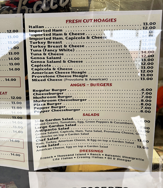 The menu board of dreams. Like the Rosetta Stone of Philadelphia cuisine, it reveals the sacred texts of steaks, hoagies, and burgers.