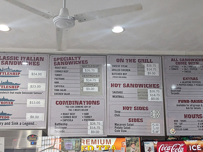 When a menu boldly proclaims "Try and Sink a Legend," you know you're not dealing with ordinary sandwich artists.