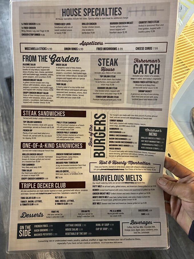 The menu reads like a greatest hits album of American comfort food classics &ndash; no molecular gastronomy or deconstructed anything in sight.