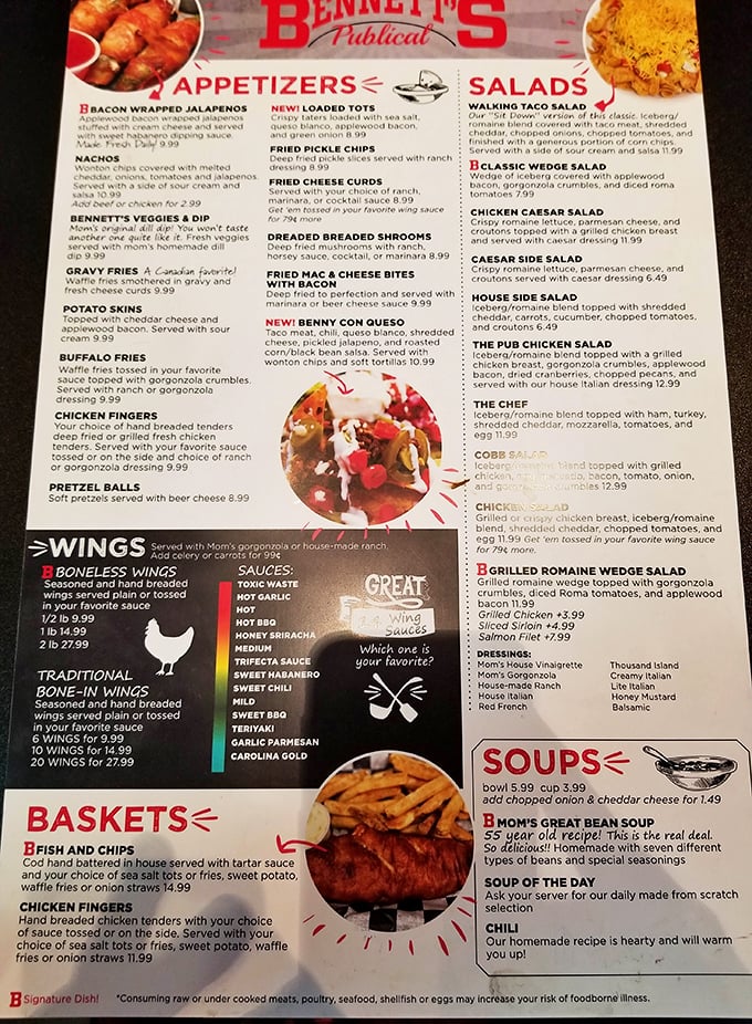 The menu reads like a love letter to comfort food. Those gravy fries aren't just listed&mdash;they're practically winking at you from the page.