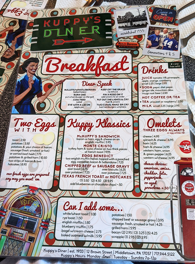 The menu at Kuppy's reads like a love letter to breakfast traditions. "Kuppy Klassics" aren't just meals&mdash;they're time machines on a plate.