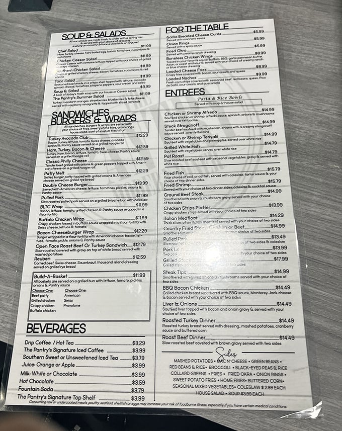 A menu that reads like a love letter to American comfort food, with enough options to satisfy both the adventurous and the "I-know-what-I-like" crowd.