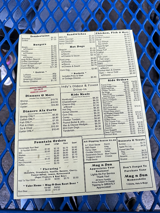 The menu board &ndash; a sacred text of drive-in delights. Study it carefully, for it contains the roadmap to happiness.