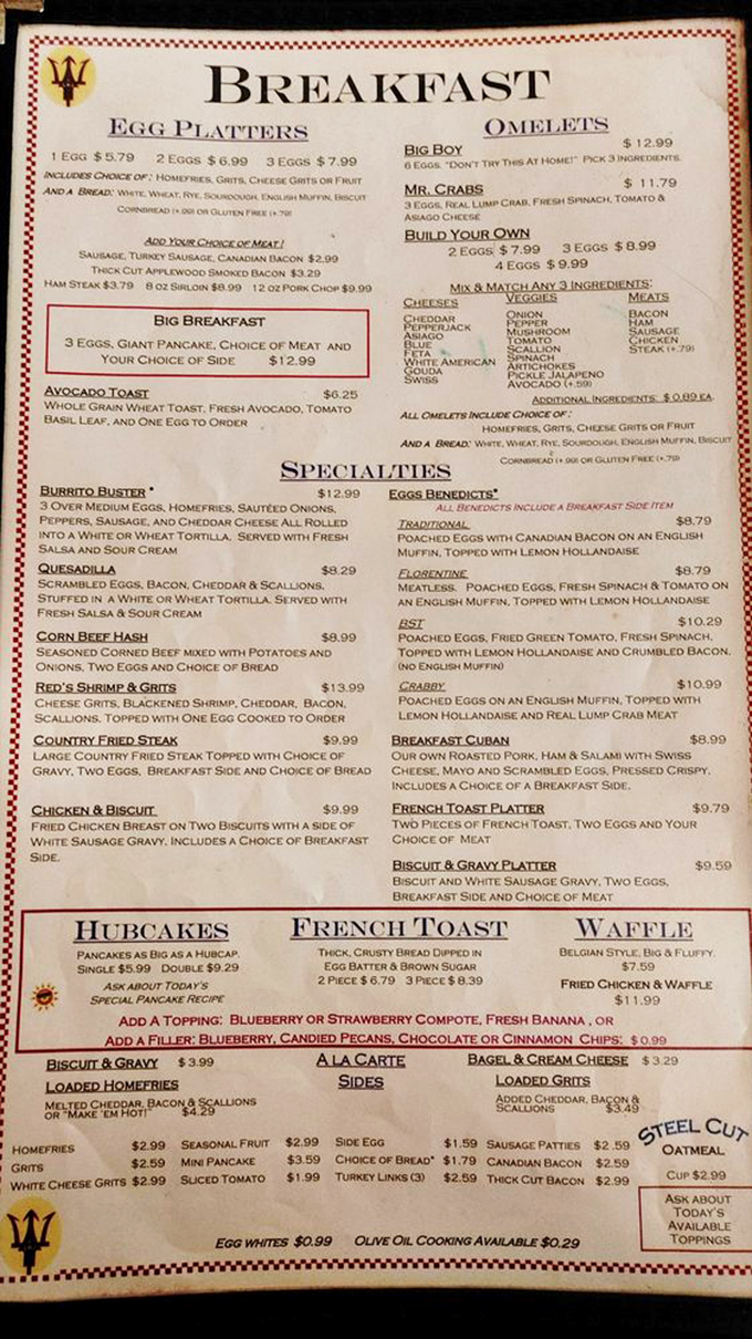 The menu reads like a love letter to comfort food classics, with "From The Griddle" offerings that have launched a thousand breakfast pilgrimages.