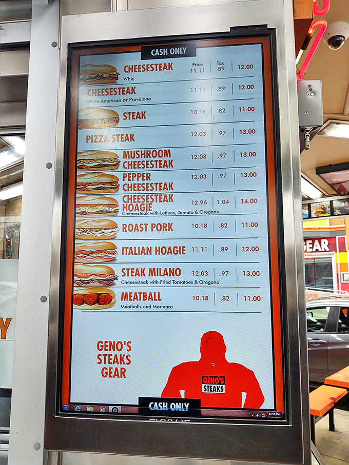 The menu board: a masterclass in focused culinary purpose. When you do something this well, you don't need 50 options.