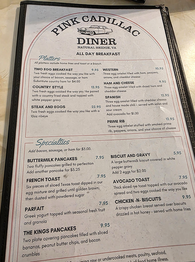 This menu isn't just a list of options—it's a roadmap to happiness. The "Spread Love, It's Walter's Way" motto at the bottom says it all.