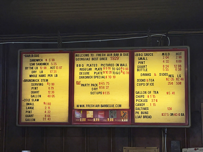 The chalkboard menu &ndash; where life-changing decisions are made daily. No fancy fonts needed when the food speaks this loudly.