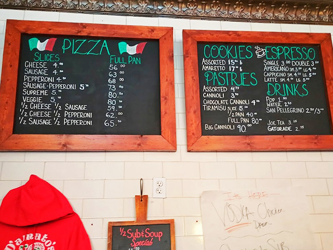 The menu board tells a delicious story without unnecessary plot twists. Simple Italian classics done right, no passport required.