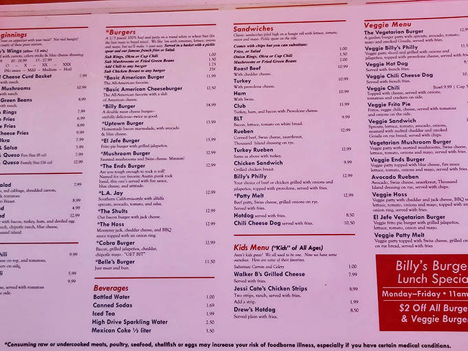 Billy's menu reads like a love letter to comfort food&mdash;no molecular gastronomy or deconstructed anything, just honest dishes that speak directly to your hunger.