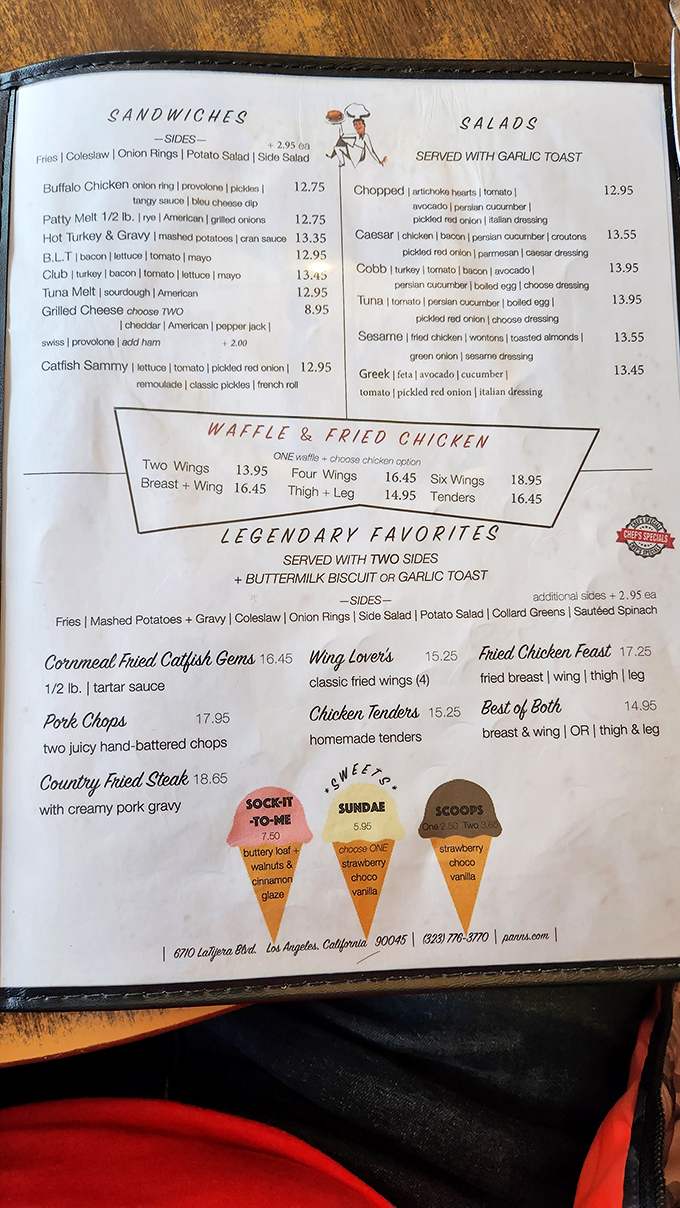 The menu reads like a love letter to American comfort food classics&mdash;each item promising the culinary equivalent of a warm hug.