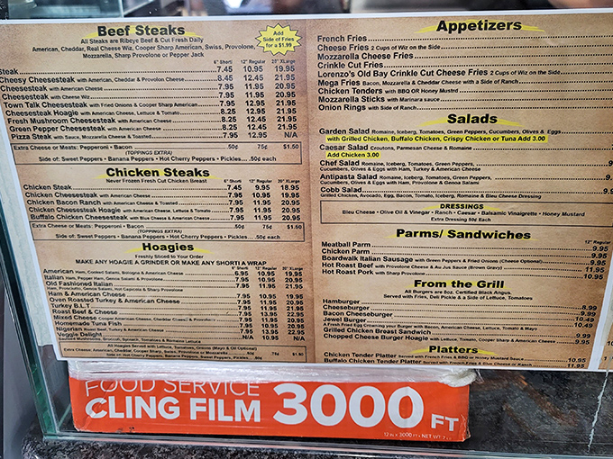 That menu board reads like a love letter to anyone who's ever been truly, magnificently hungry.