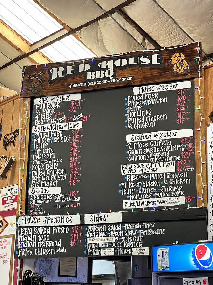The chalkboard menu tells you everything you need to know&mdash;this place means business when it comes to BBQ, with options for every carnivorous craving.