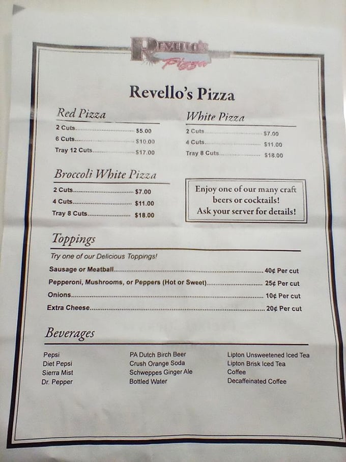 The menu speaks volumes in its simplicity. No fancy descriptions needed when you've perfected your craft&mdash;just "red," "white," and the magic word: "cuts."