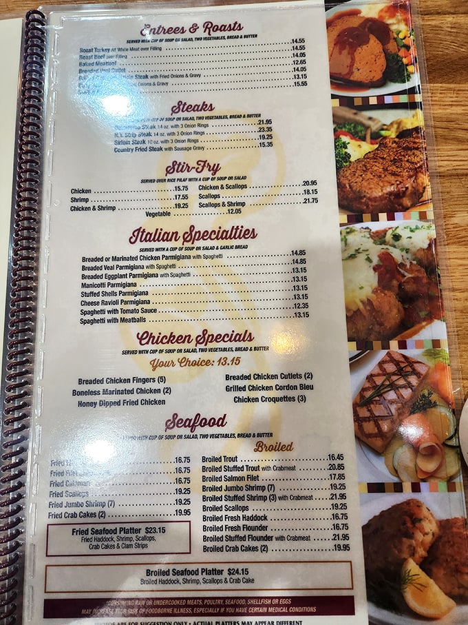 A menu that doesn't need fancy fonts or pretentious descriptions&mdash;just honest food that promises to satisfy. Each page a roadmap to comfort that never disappoints.