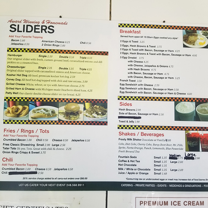 The menu board reveals Hunter House's straightforward philosophy: do a few things exceptionally well and leave the novelty items to the trendy spots.