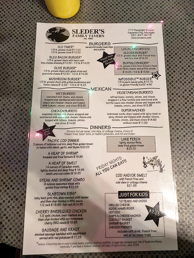 A menu that doesn't need fancy fonts or pretentious descriptions &ndash; just honest food that makes you want to loosen your belt before you even order.