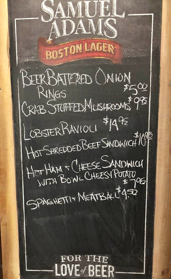 This menu board is like a roadmap to happiness. The lobster ravioli is calling my name louder than my high school gym teacher ever did.