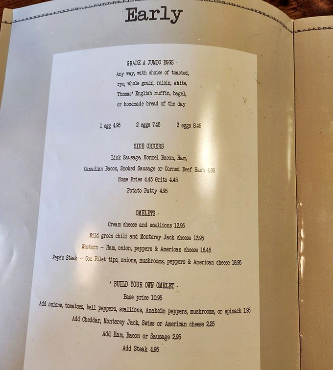 A menu that tells you everything you need to know &ndash; simple, honest food without pretense or gimmicks, just the promise of satisfaction.