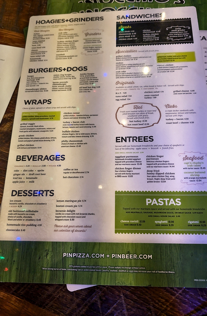 A menu that reads like a love letter to Italian-American comfort food. Decision paralysis has never been so delicious.