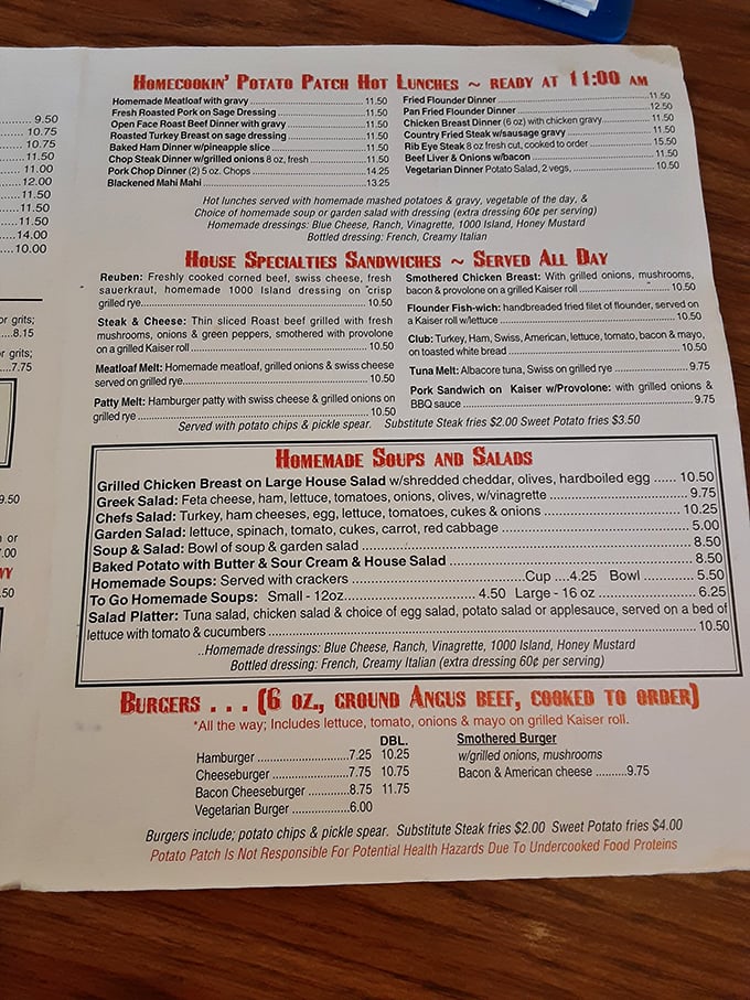 A menu that reads like a love letter to classic American breakfast done absolutely right.