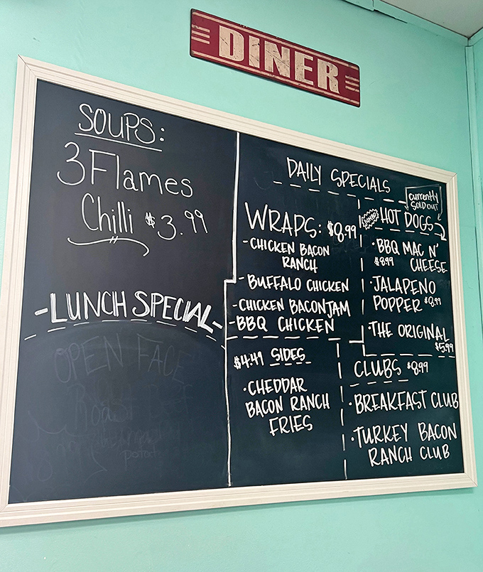 The chalkboard menu reads like a love letter to comfort food classics. No molecular gastronomy here&mdash;just honest cooking that satisfies the soul.