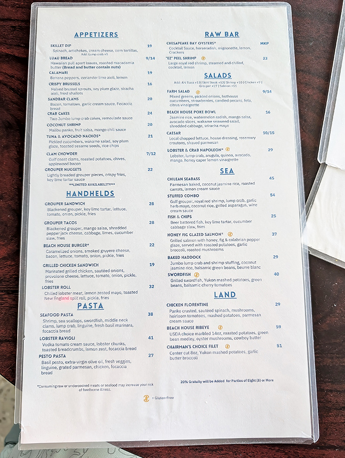 A menu that reads like poetry to seafood lovers &ndash; notice how your eyes instinctively gravitate toward the lobster section?