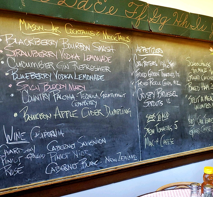 That chalkboard menu whispers sweet promises of comfort food dreams about to come true.