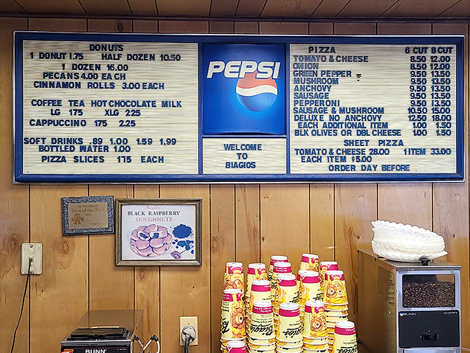 A menu board that doesn't need fancy fonts or artisanal descriptions. Just straightforward deliciousness at prices that won't make your wallet weep.