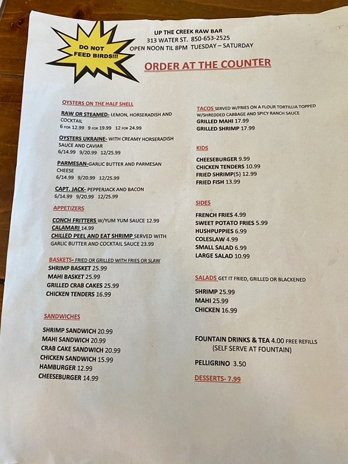 The menu reads like a love letter to the Gulf&mdash;oysters prepared six ways and seafood baskets that make choosing feel like Sophie's Choice for hungry people.