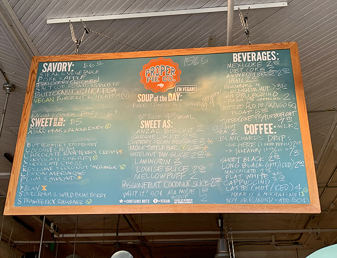 This menu board is like a treasure map where X marks the spot for both sweet and savory treasures. Choose your own delicious adventure!