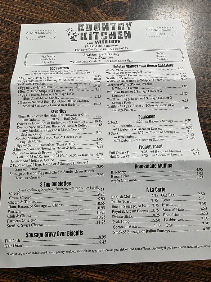 A menu that doesn't need fancy fonts or pretentious descriptions &ndash; just honest food that makes decision-making the hardest part of your morning.