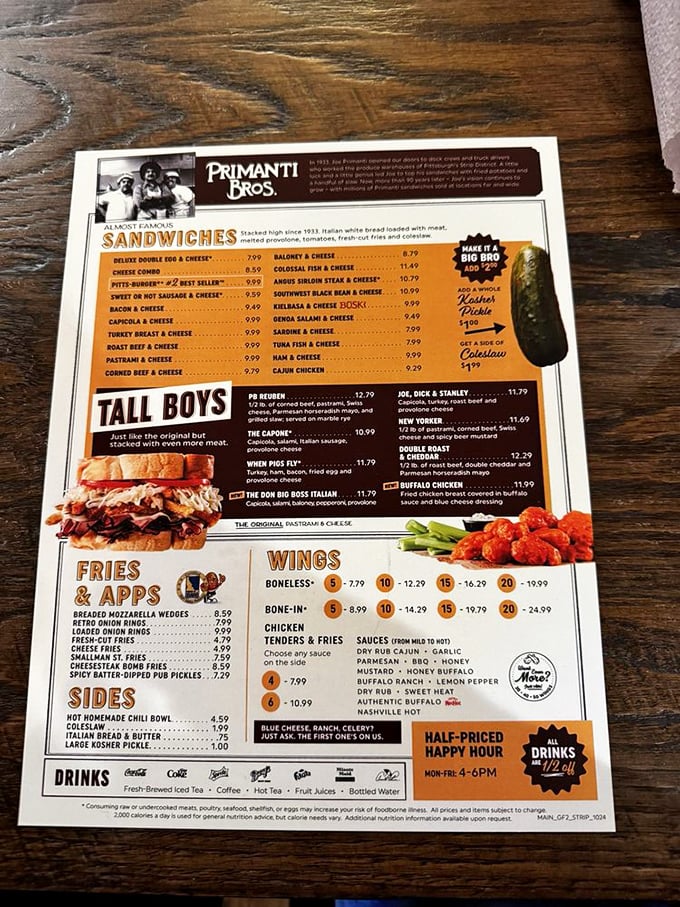 The menu reads like a carb-lover's fever dream &ndash; where else do fries come standard inside your sandwich?