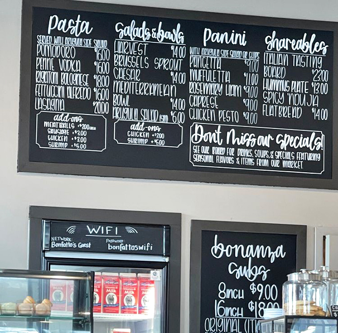 That menu board reads like a greatest hits album of comfort food classics done right.