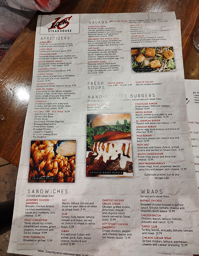 The menu reads like a love letter to carnivores, with appetizers that could easily steal the spotlight from the main event.