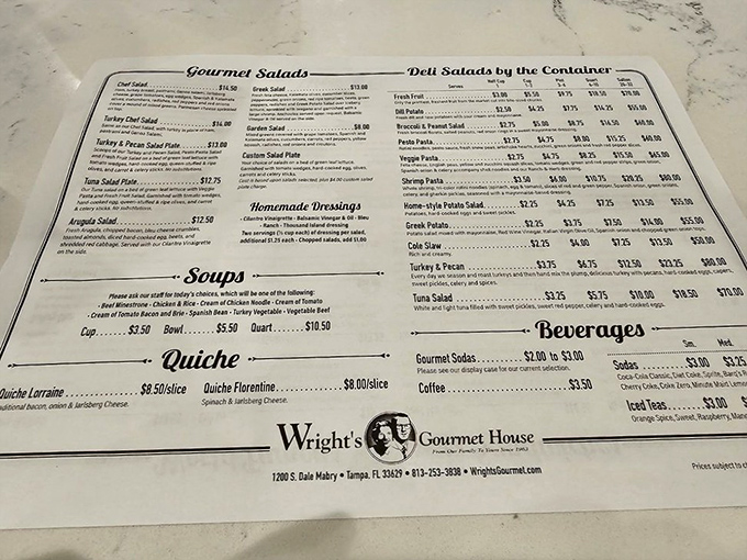 A menu that reads like a love letter to sandwich perfection. Choosing just one item might be the hardest decision you'll make all day.