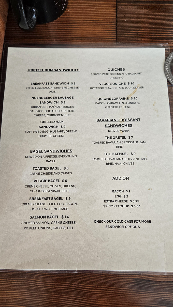 The menu reads like a love letter to authentic European flavors and artisan craftsmanship.