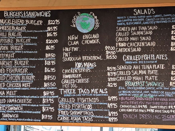 The chalkboard menu &ndash; a roadmap to seafood nirvana. Decision paralysis has never been so delicious.