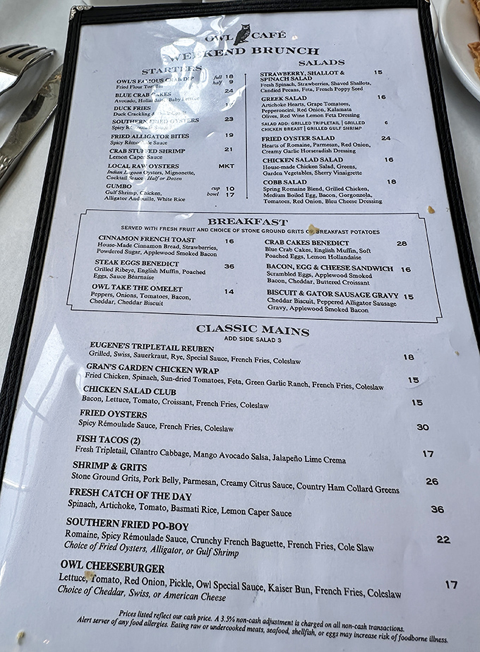 A menu that reads like a love letter to Gulf Coast cuisine. Choosing just one dish might be the hardest decision you'll make all vacation.