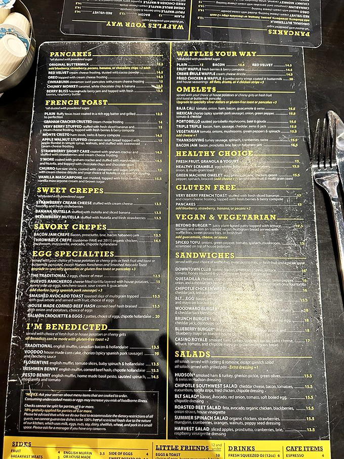 The menu reads like a breakfast lover's bucket list&mdash;from red velvet pancakes to voodoo benedicts, decision paralysis has never been so delicious.