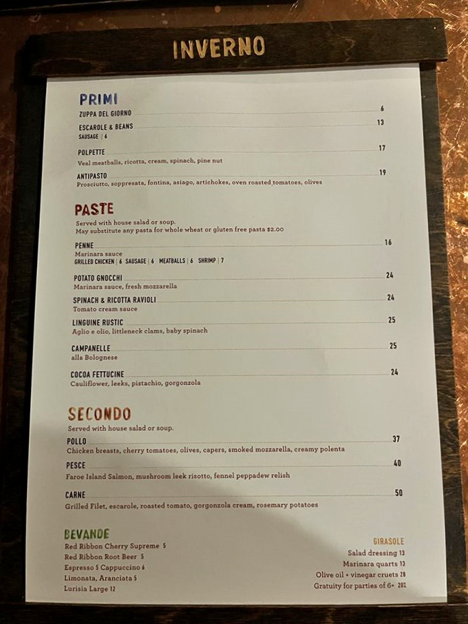 A menu that reads like a love letter to carbs &ndash; your diet never stood a chance.