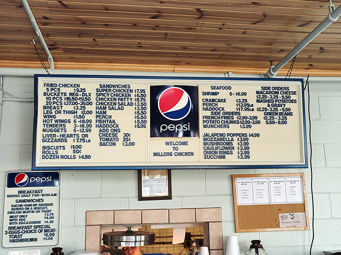 The menu board at Miller's is like a treasure map where X marks every spot&mdash;because there are no wrong choices when everything's this legendary.