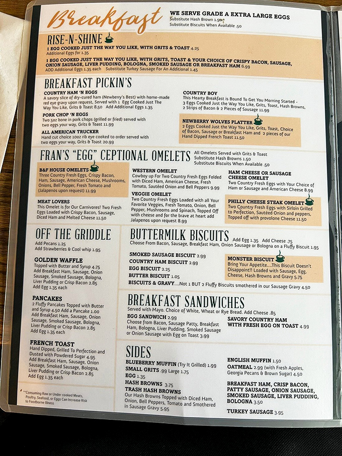 "Fran's 'Egg'ceptional Omelets" isn't just cute wordplay&mdash;it's truth in advertising. The "Monster Biscuit" lives up to its name, challenging even the heartiest appetites.