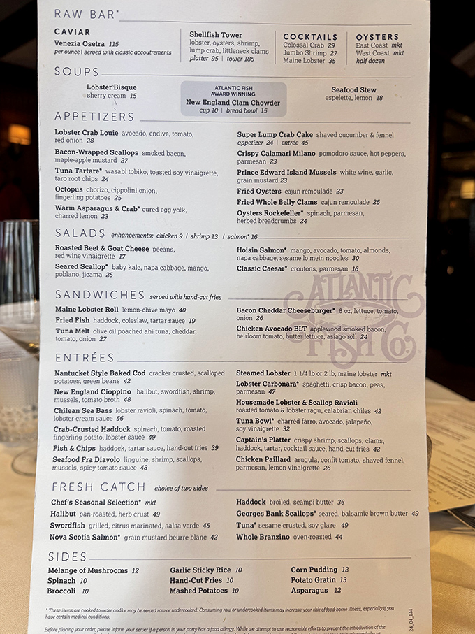 The menu reads like a love letter to the Atlantic&mdash;each dish promising oceanic delights that would make Poseidon put down his trident and pick up a fork.