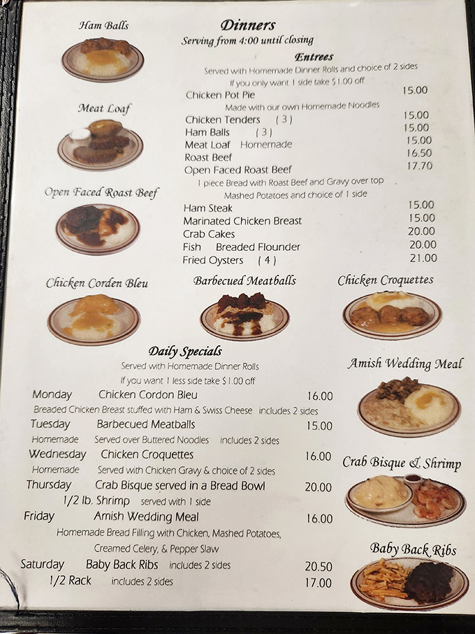 A menu that reads like a greatest hits album of comfort food classics. The chicken pot pie isn't asking for your approval &ndash; it's demanding your attention.