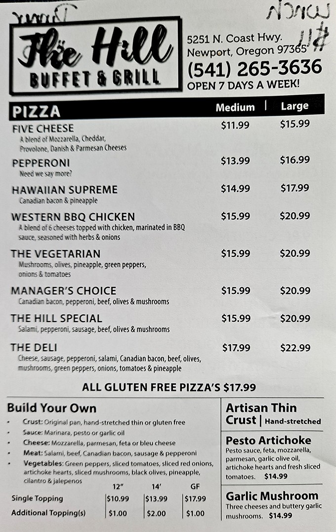 The menu reveals the pizza prowess that keeps locals coming back &ndash; five cheeses on one pie is not excess, it's excellence.