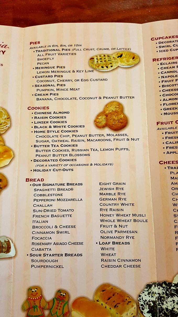 A menu that reads like a love letter to every baked good you've ever dreamed about.
