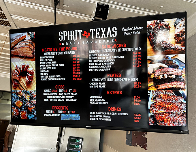 The menu board that launches a thousand cravings. Notice how they don't waste precious space on vegetables? That's commitment.